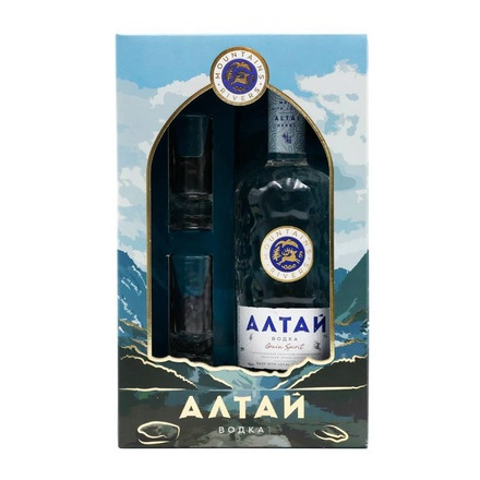 Водка Алтай цена 0,7 л с 2 рюмками 2105 руб., купить Алтай в Санкт ...